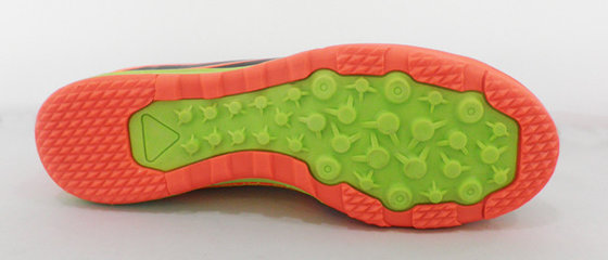 Orange/Black/Green Customized Colorful Mens Soccer Turf Shoes