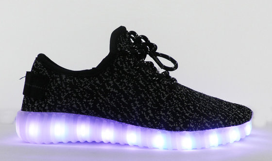 Ботинки для людей, ботинки водить Flyknit умные вскользь спорта Sketcher Lightup идущие