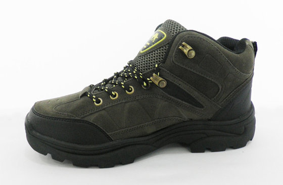 High Top Trail Walking Shoes Double Faced Suede Leather Rubber