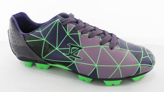 Yellow / Purple Ladies Womens Futsal Shoes Fashionable Outdoor Soccer Cleats Turf