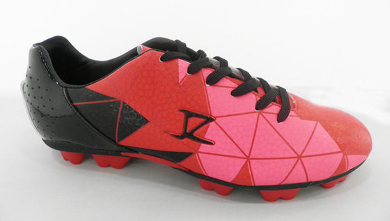 Yellow / Purple Ladies Womens Futsal Shoes Fashionable Outdoor Soccer Cleats Turf