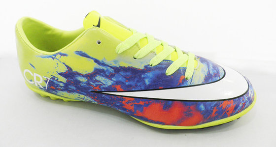 Logo Printing Indoor Outdoor Soccer Shoes / Boots With Lighweight Rubber Sole