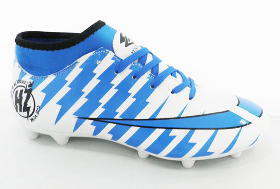 Firm Ground Kids Outdoor Soccer Cleats Shoes Custom White Anti Skid