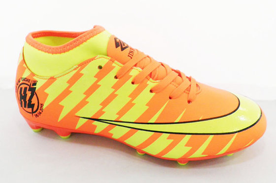 Firm Ground Kids Outdoor Soccer Cleats Shoes Custom White Anti Skid