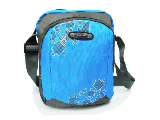 Blue Mens Nylon Sports Bag