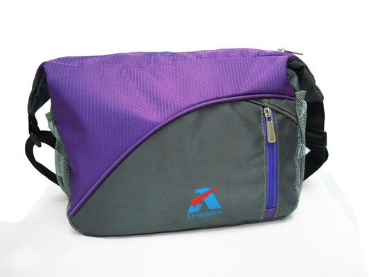 Purple / Grey  Fashion Nylon Sports Bag  With Nylon Bags For Gym