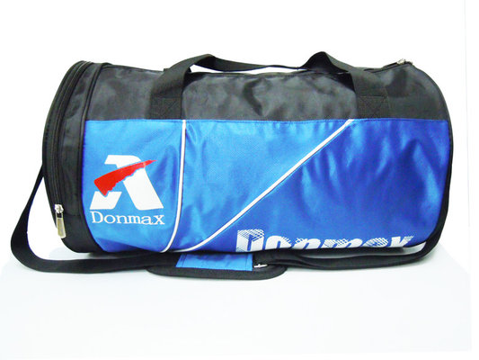 Blue / Black Fashion Nylon Sports Bag With Shoes Pockets And Basketball Bag