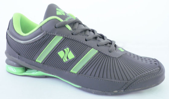 Custom PU + Suede Leather Grey / Black Lightweight Walking Smart Casual Shoes for Men