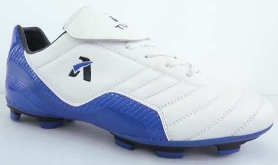 White and Blue Mesh / PU / Rubber / EVA Lightweight Outdoor Soccer Cleats