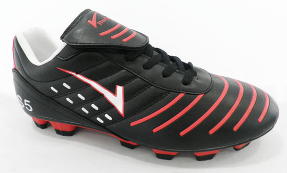 Blue Breathable Indoor Outdoor Soccer Cleats , Black Artificial Turf Soccer Shoes