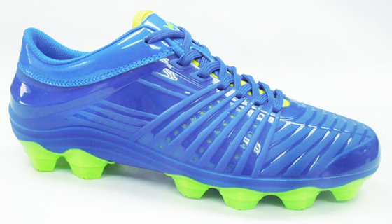 TPU Outsole TPU Upper Mens Football Boots , Blue Outdoor Soccer Cleats