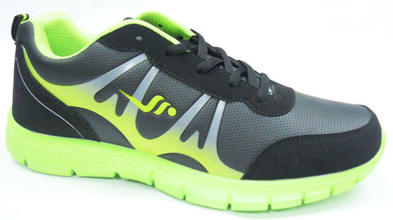 Black / Green Sport Running Shoes , Summer Safety Men Air Sport Shoes