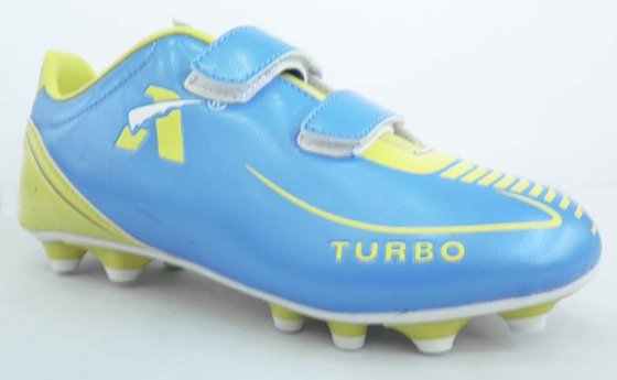 Light Blue /purple/yellow Childrens Soccer Shoes Professional for Firm-Ground for men