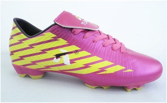 Pink Mens women kids Football Boots pu upper TPU outsole outdoor soccer shoes
