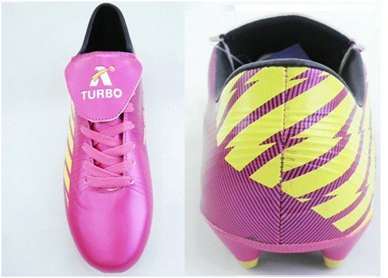 Pink Mens women kids Football Boots pu upper TPU outsole outdoor soccer shoes