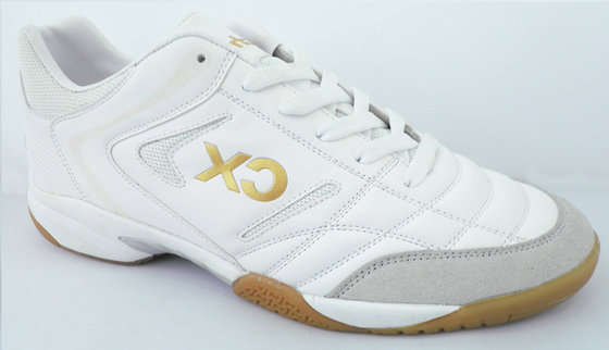 White Stylish Football Turf Shoes Nonslip With Mesh / PU Lining