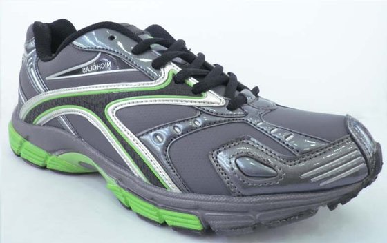 Mesh Lining Mens Sports Shoes Nonskid with MD Outsole PU / Mesh Upper