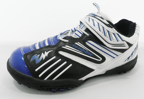 Velcro PVC Printing Upper Indoor Turf Soccer Shoes Rubber Flat Sole Summer
