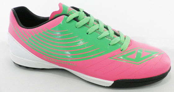 PVC Upper Men Customized Indoor Soccer Shoes Fashionable Bright Color