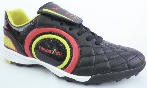 PU Professional Mens Soccer Turf Shoes Bright Colored for Firm-Ground
