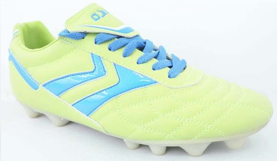 Bright Colored yellow Mens Football Boots Breathable Rubber Sole