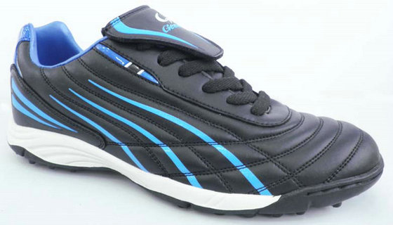 Yellow/black indoor outdoor soccer shoes With Good PU Upper/RB or TPU Sole, Cutsomized Logo and Brand Are Welcomed