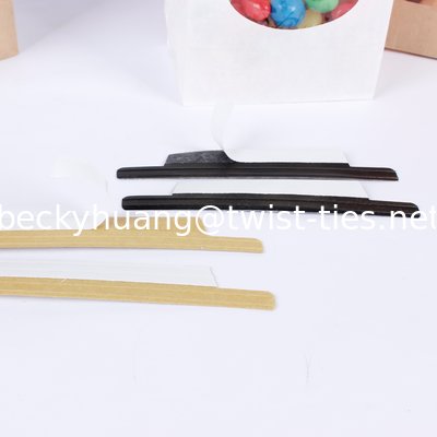 kraft adhesive tin tie for bags
