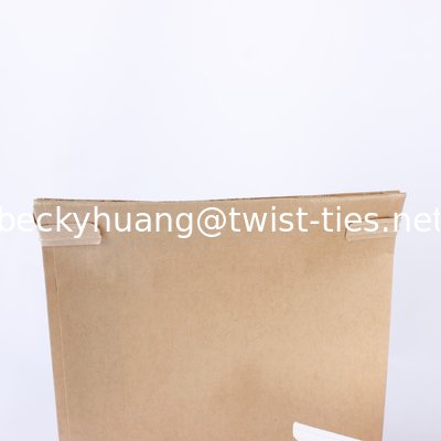 kraft adhesive tin tie for bags