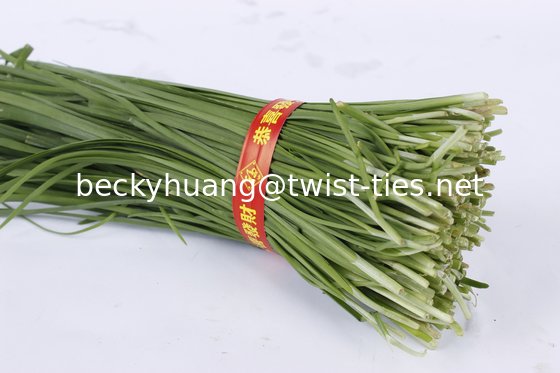 plastic vegetable twist tie/ logo/ price/ quickmark