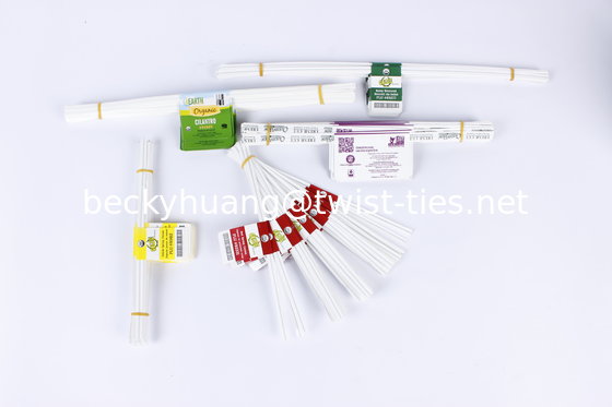 label twist tie for vegetable/ print logo/ quickmark/ price
