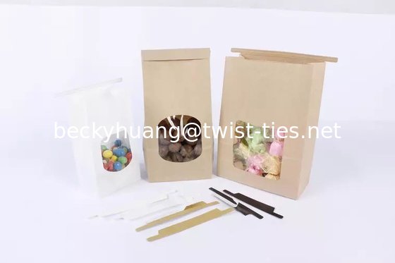 Kraft paper tin tie/ adhesive tin tie