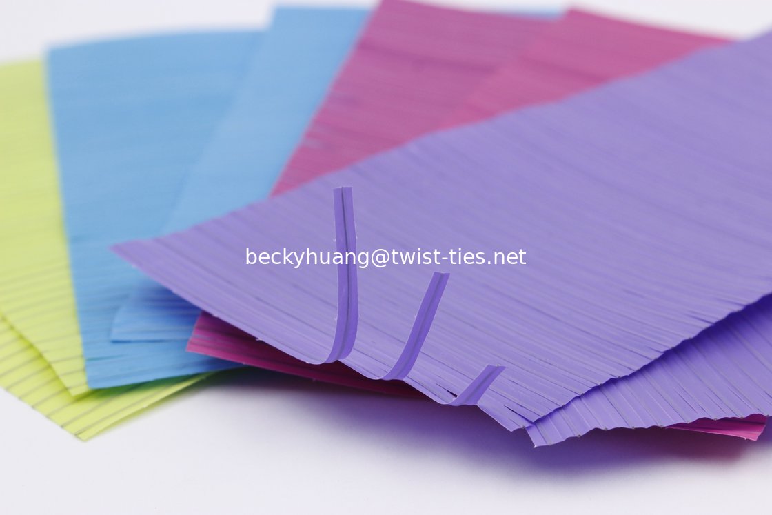 paper twist tie on gang with different color