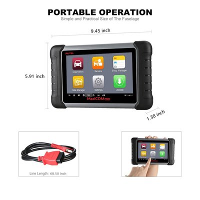 Autel MaxiCOM MK808 OBD2 Diagnostic Scan Tool with All System & Service Functions including Oil Reset, EPB, BMS, SAS, DP