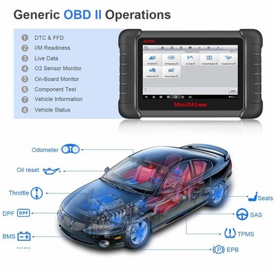 Autel MaxiDAS DS808K with Full Connect Kit (Upgraded Version of DS808, DS708) Automotive OE-Level Diagnostic Tool OBD2 S
