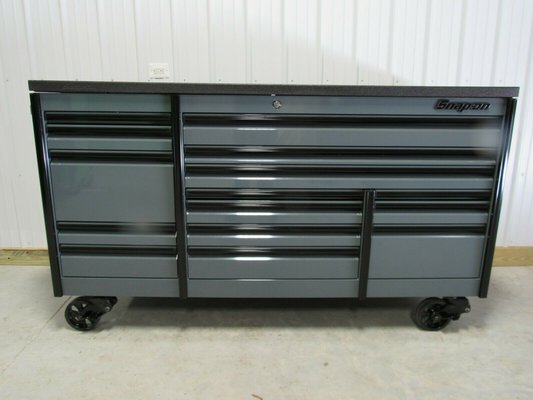Snap On Storm Grey & Black Trim 84" Epiq Tool Box Toolbox & Armor Edge Top Email:Bolyepotter.devostores@zoho.com