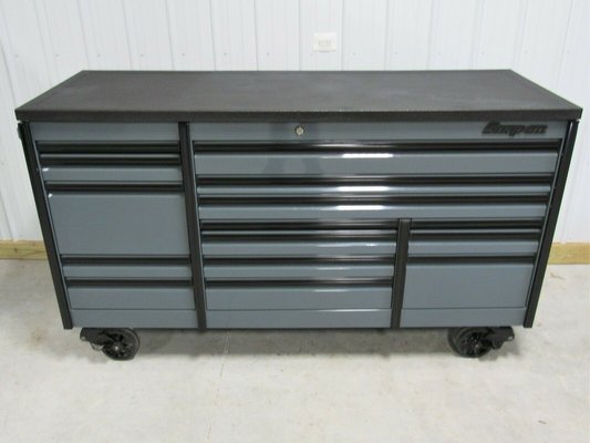 Snap On Storm Grey & Black Trim 84" Epiq Tool Box Toolbox & Armor Edge Top Email:Bolyepotter.devostores@zoho.com