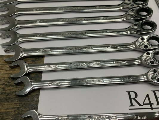 Snap-on Tools USA NEW 20 Piece SAE & Metric Ratcheting Combo Wrench Lot Set Whatsapp: +4915175761583