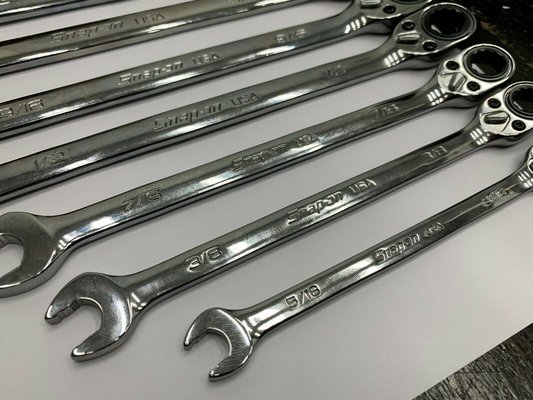 Snap-on Tools USA NEW 20 Piece SAE & Metric Ratcheting Combo Wrench Lot Set Whatsapp: +4915175761583