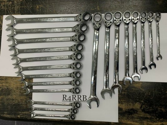 Snap-on Tools USA NEW 20 Piece SAE & Metric Ratcheting Combo Wrench Lot Set Whatsapp: +4915175761583