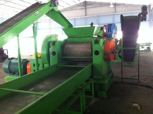 Rubber Granules Tire Grinder Machine Double Roll Energy Efficiency