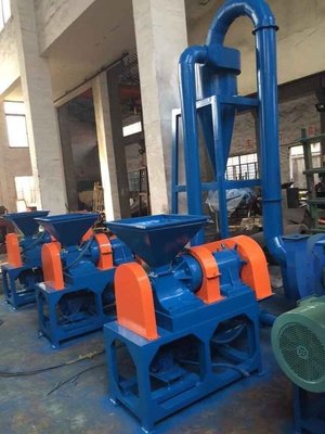Double Roll Rubber Grinding Machine Powder Pulverizer Unit Environmental