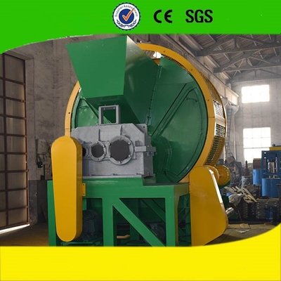 Double Shaft Scrap Tyre Recycling Plant For Car Tyre , Low Noise