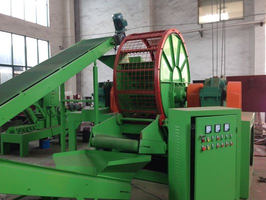 Plastic Blocks Tire Grinding Machine , Tire Recycling Machinery