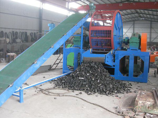 Crush Rubber Tyre Recycle Machine PLC Control Three Phase 380V 50Hz