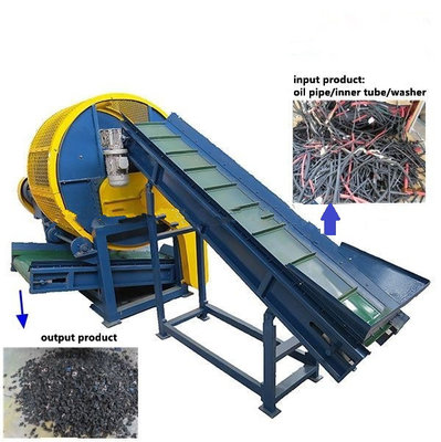 Two Roll Mill Shredder Tyre Recycling Equipment High Output Portable