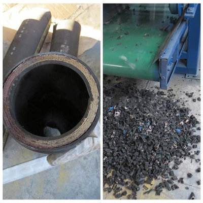Vertical Tire Shredder Tyre Recycling Equipment Rubber Mulch High Power