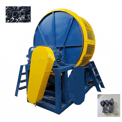 Vertical Tire Shredder Tyre Recycling Equipment Rubber Mulch High Power