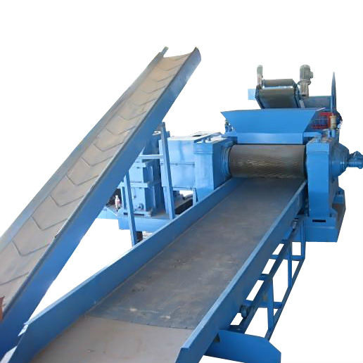 PLC Tyre Crushing Machine Tire Recycling Plant For Rubber Strips