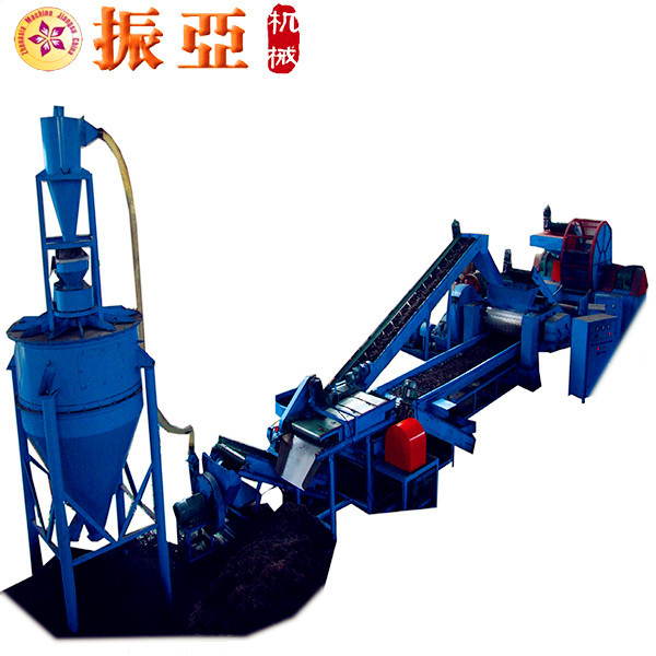Rubber Granules Tire Recycling Machine , Shredder Crumb Rubber Machinery