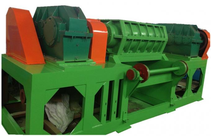 Scrap Tire Shredder Machine , Tire Shredding Machine 16R/Min Cutter Rotate